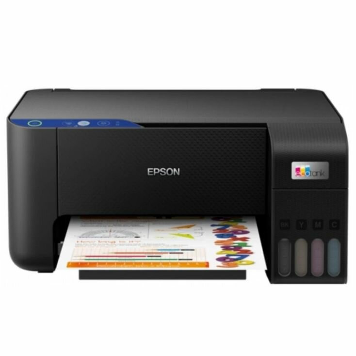 МФУ струйное Epson L3211 (L3211) черный - цветной, A4, 5760x1440 dpi, ч/б - 33 стр/мин (A4), USB