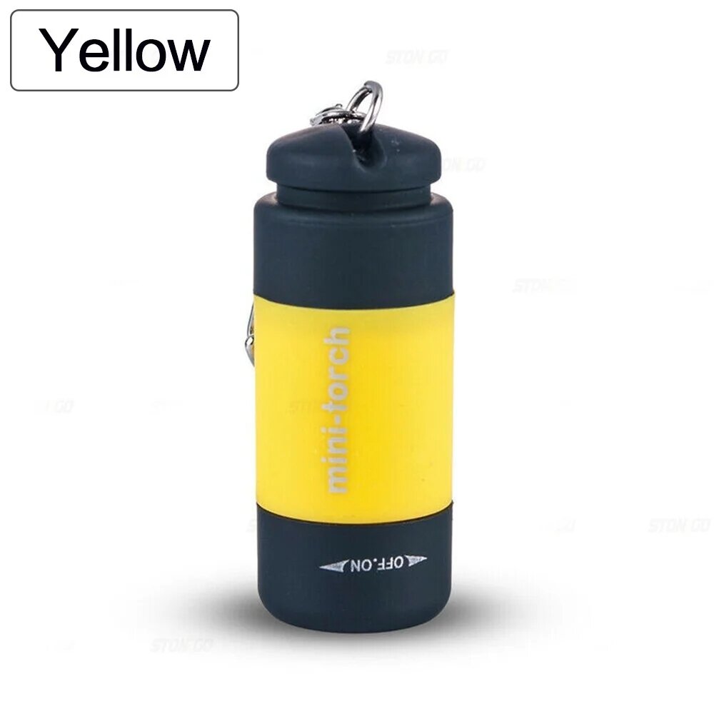 Желтый фонарик-брелок Mini-torch, USB, ABS