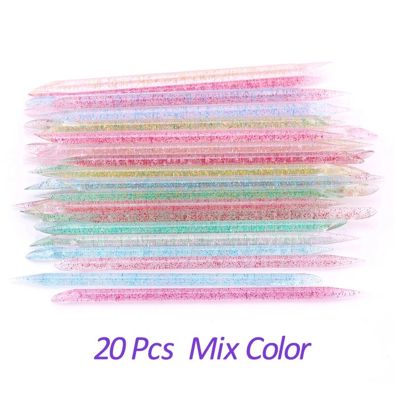 Пластиковые палочки для кутикулы, 20 шт, Mix Color