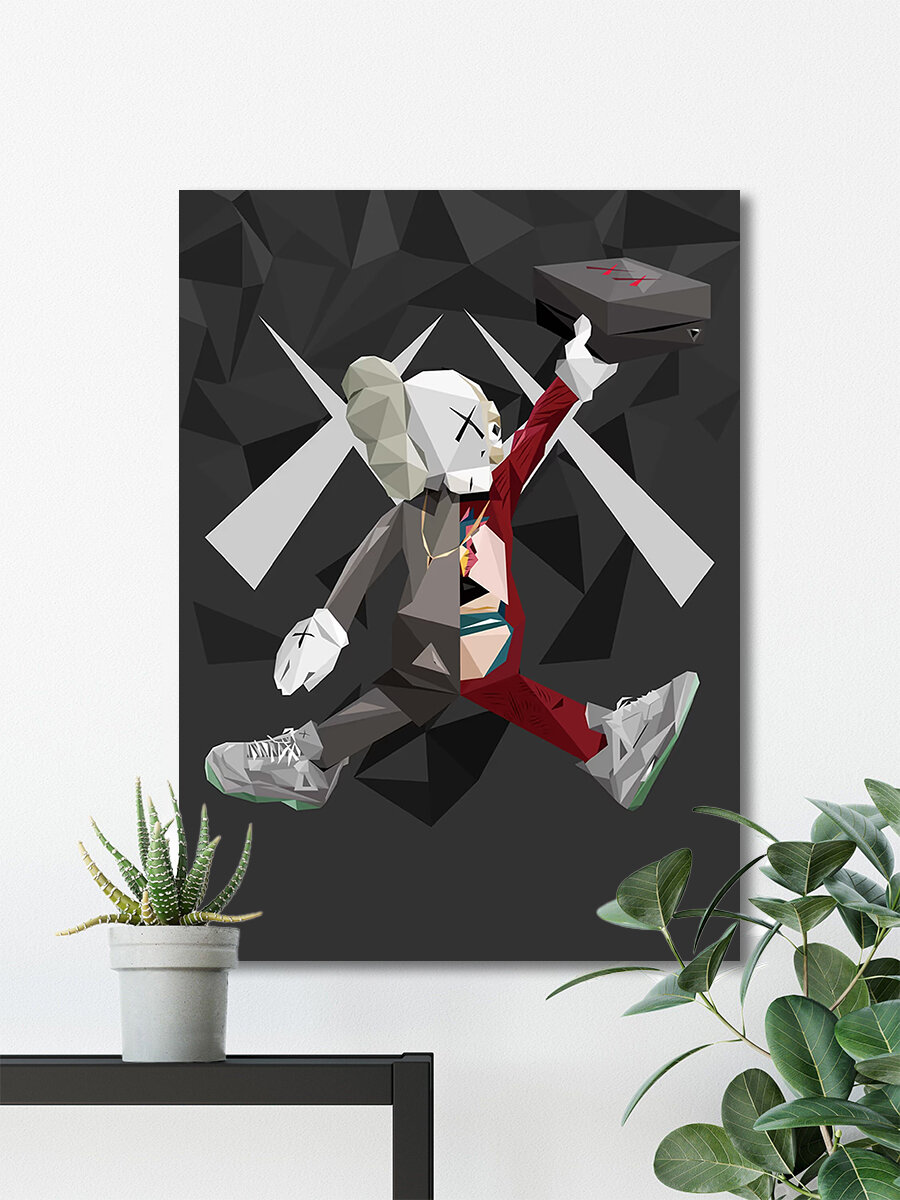 KAWS / POP ART, Картина на холсте / на стену, 20х30 см.