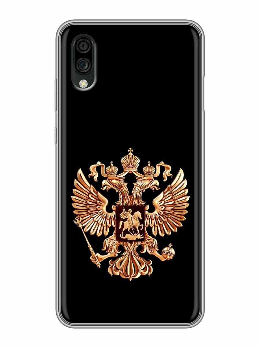 Чехол для ZTE Blade A5 (2020), ZTE Blade A51 lite с принтом Герб России золотой (ЗТЕ Блейд А5 2020, ЗТЕ Блейд А51 лайт)