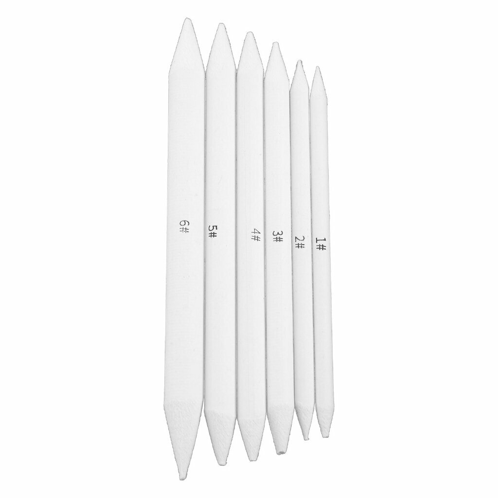 6шт Растушевка Мазка Тортильон Пень Эскиз 6 Размеров Художественный Инструмент Для Рисования Пастелью Новый