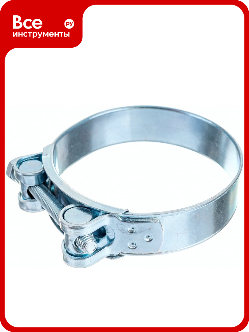 Силовой хомут Nord-Yada Д: м, Ш: 24 мм, Т: 1.5 мм, болт: М8х70, оцинкованная сталь 8x70