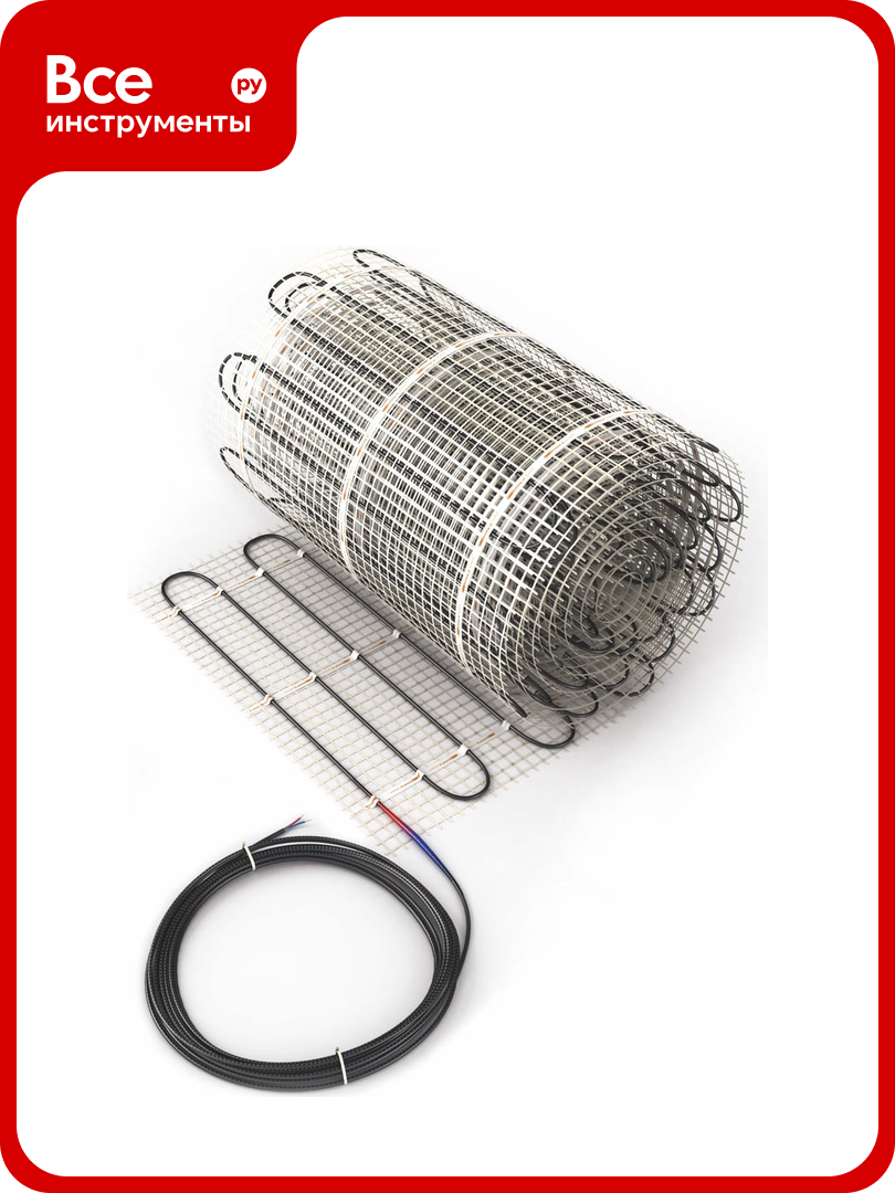 Греющий двужильный мат Hemstedt DH-0,3 м2,150 Вт/м2 30751-45, 2,150 Вт