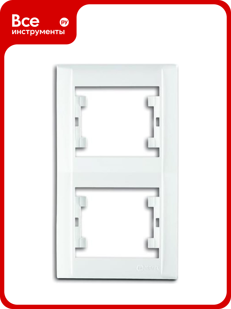 Рамка 2-местная MAKEL Defne вертикальная, белый 42001707