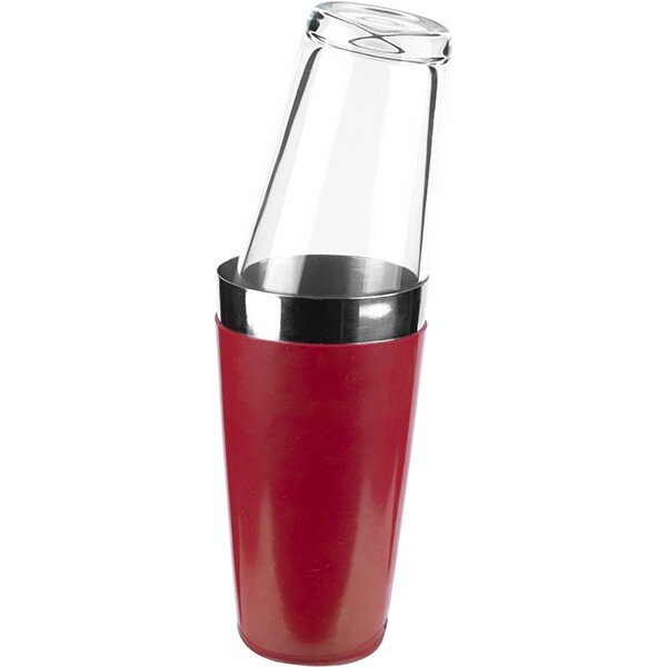 Шейкер «Бостон» со стаканом красный (Бренд Ilsa, страна Италия)