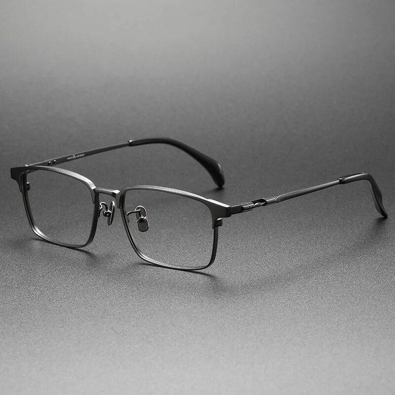 Мужские деловые очки MUZZ из титана серый