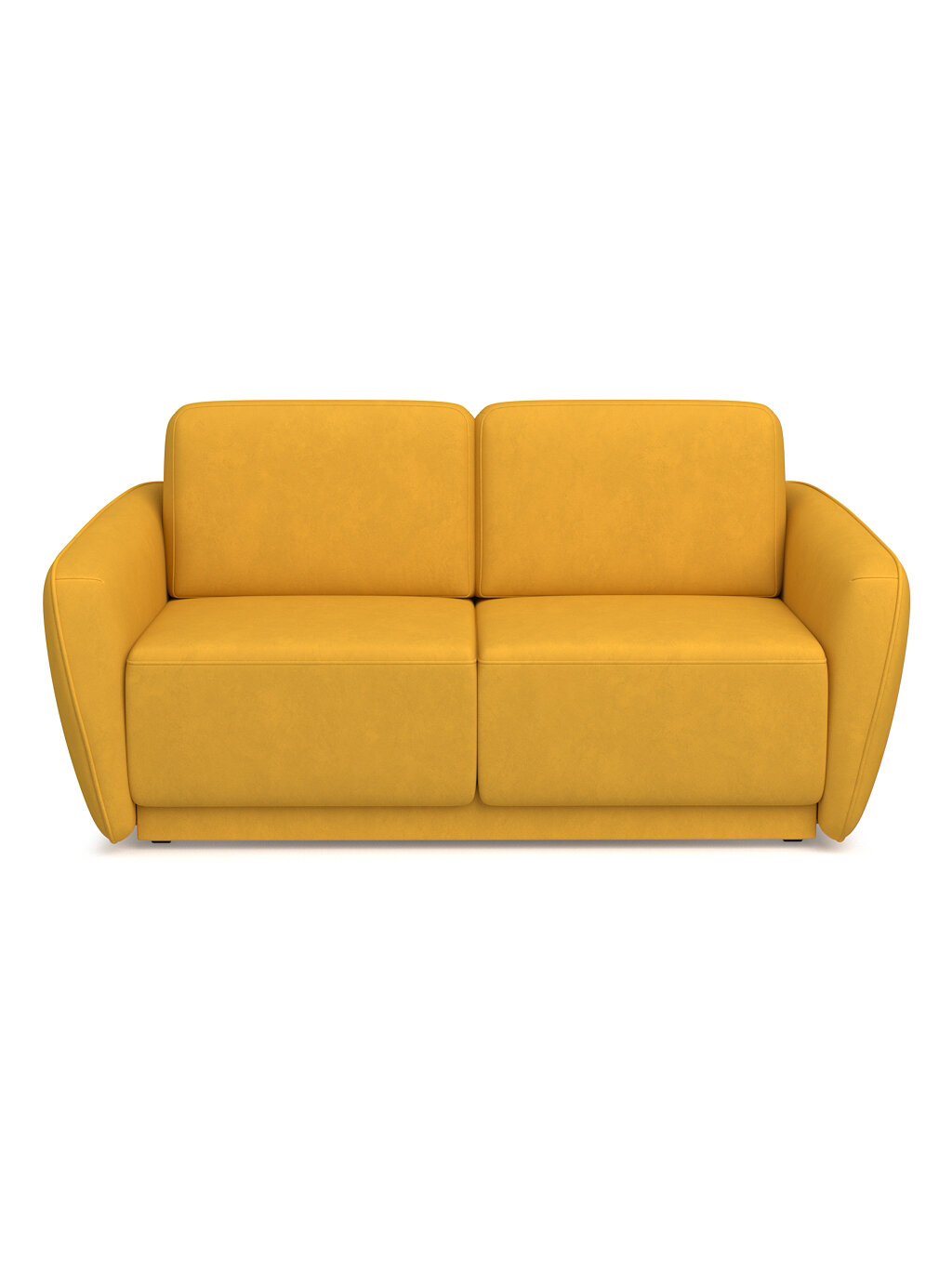 Диван-кровать раскладной PUSHE Тео Smart 140, велюр, желтый Formula 560