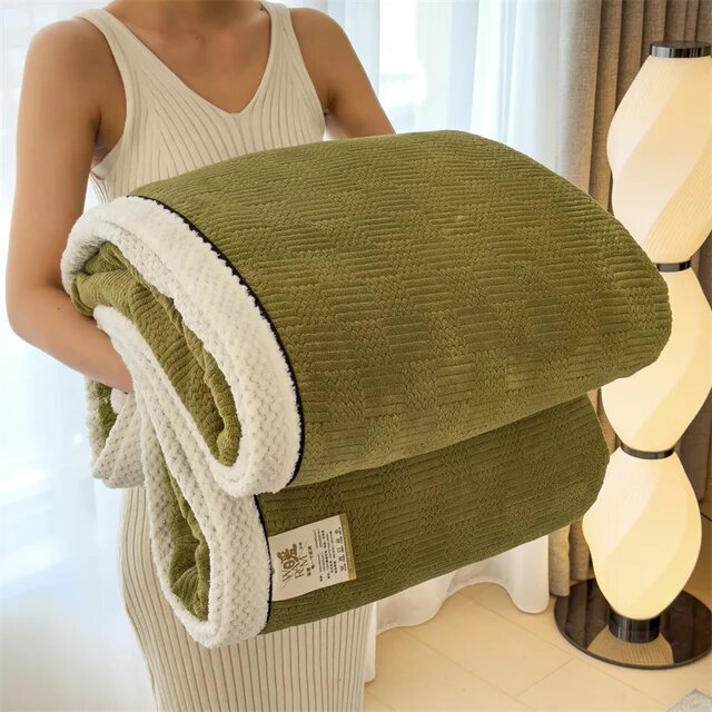 Утепленное бархатное одеяло для кровати с зашифровкой, мягкое теплое одеяло для дивана, удобное дышащее постельное белье