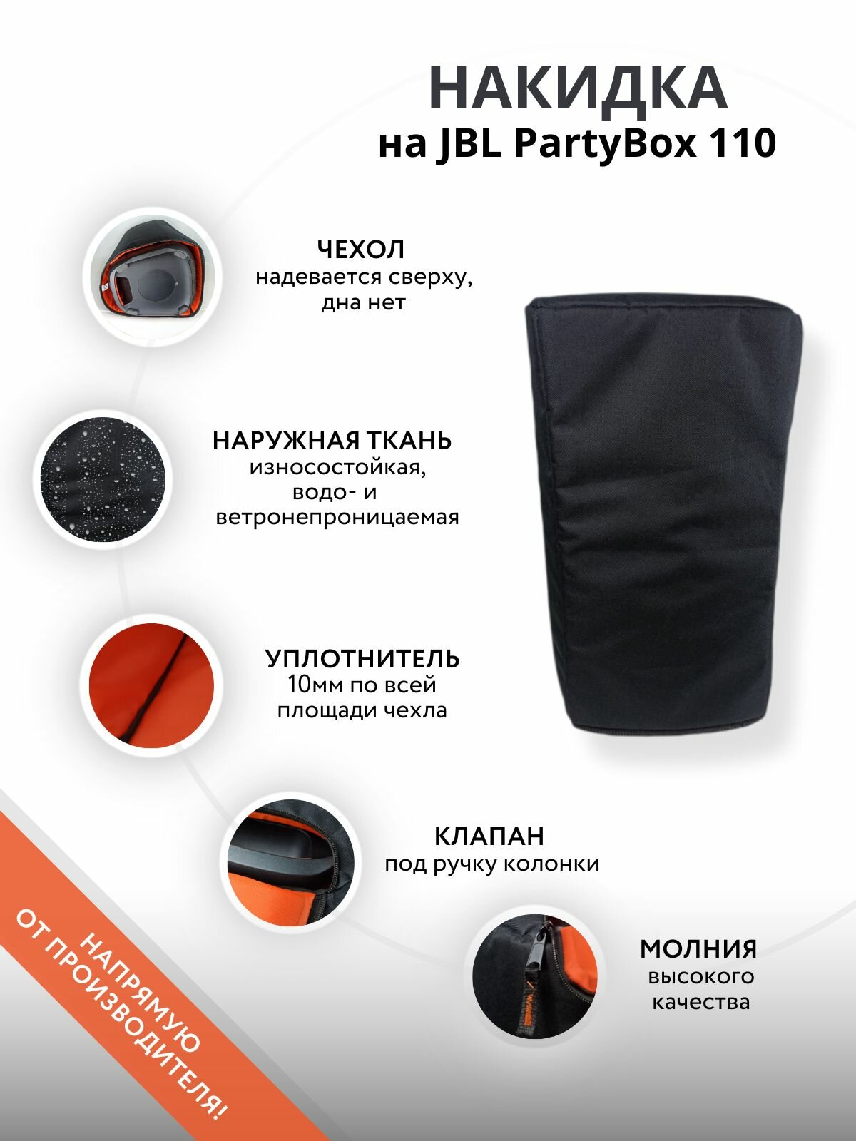 Накидка для колонки JBL PartyBox 110 (GoodBag)