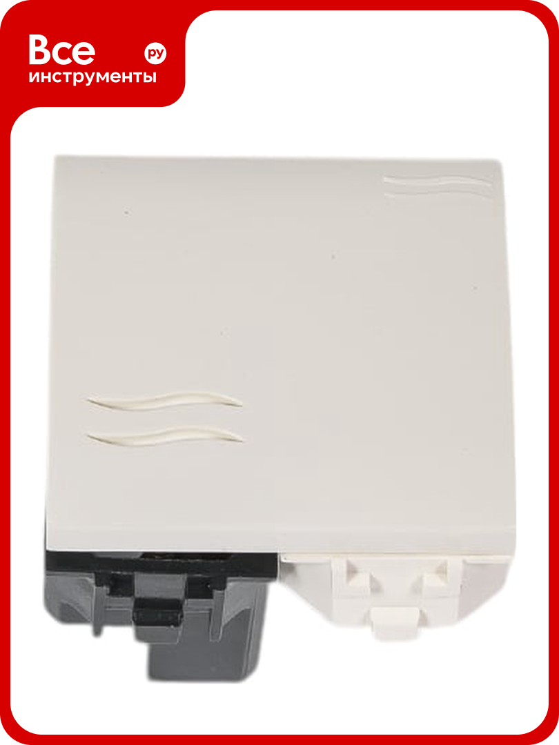 Выключатель DKC Brava кнопочный белый, 2 модуля, 1 клавиша, термопласт, для освещения, IP20, монтаж в кабель-канал, 16А,