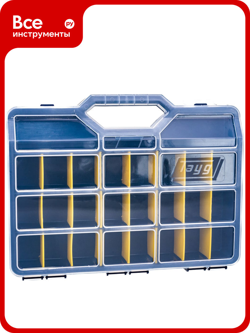 Чемодан для инструментов 312x238x51мм, регулируемый размер ячеек Tayg 145001