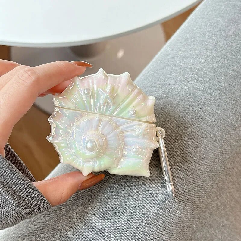 Блестящий чехол для наушников Dojony Zoudonwei для HUAWEI FreeBuds FreeClip, QTSF Conch