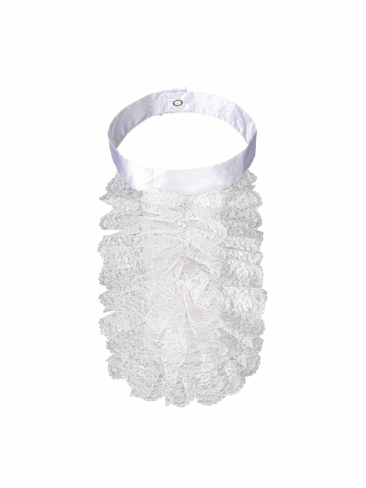 Колониальный викторианский воротник жабо с рюшами и кружевной отделкой для торжественных костюмов и косплея