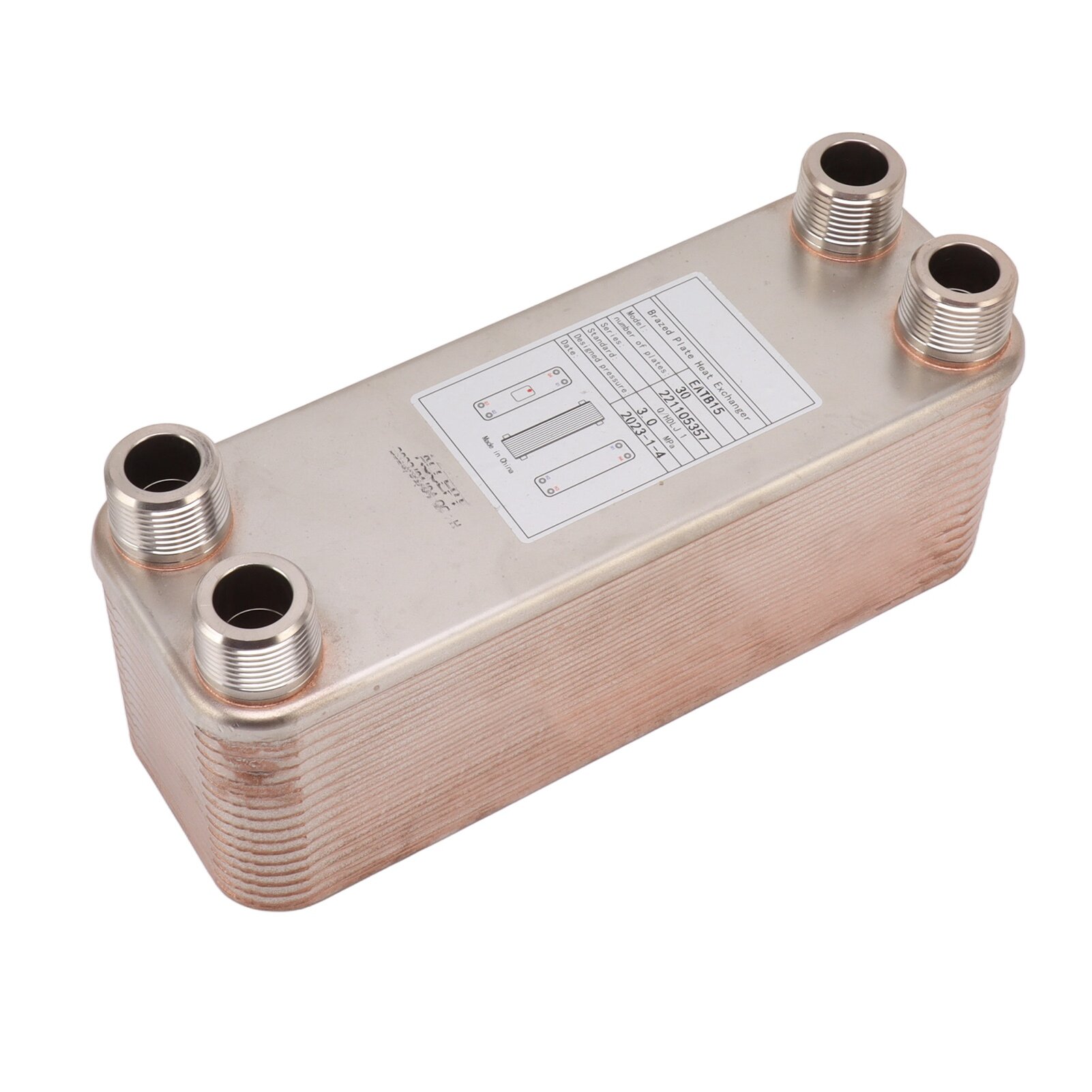 Пластинчатый охладитель Паяный пластинчатый теплообменник из нержавеющей стали Охладитель сусла для воды пивного сусла