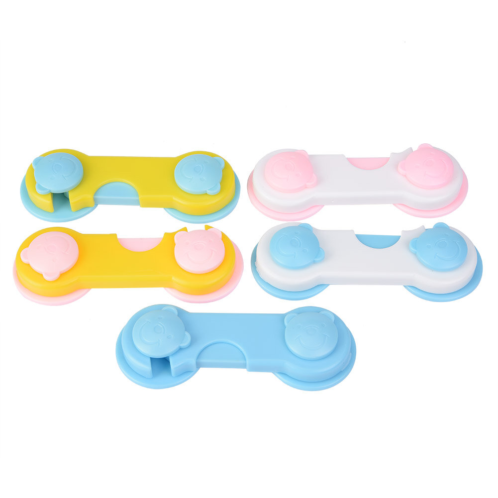 5 шт. Замки-защелки для детских шкафчиков, дверц холодильников, ящиков и коробок.