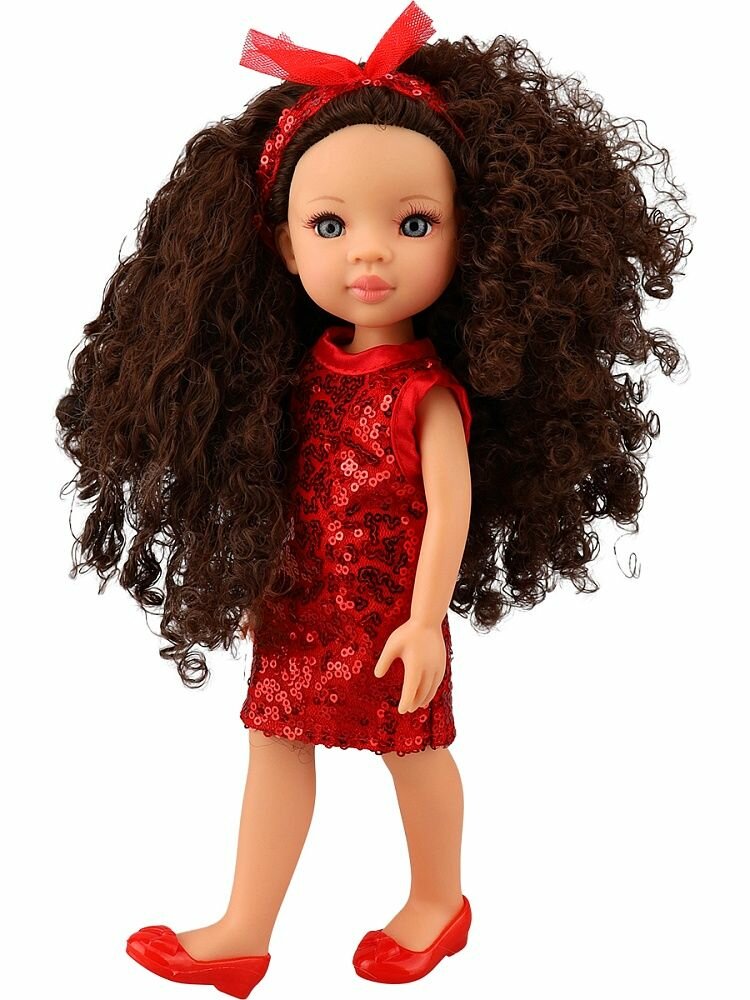 Кукла "Жасмин", в красном платье, с ободком, развивающая, 33 см