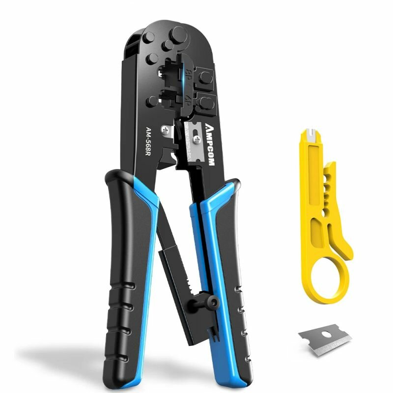Инструмент для обжима RJ45 RJ11 RJ45, сетевой инструмент для Ethernet-кабеля LAN, клещи для обжима, стриппер для 6P, 8P RJ-11/RJ-12 RJ-45