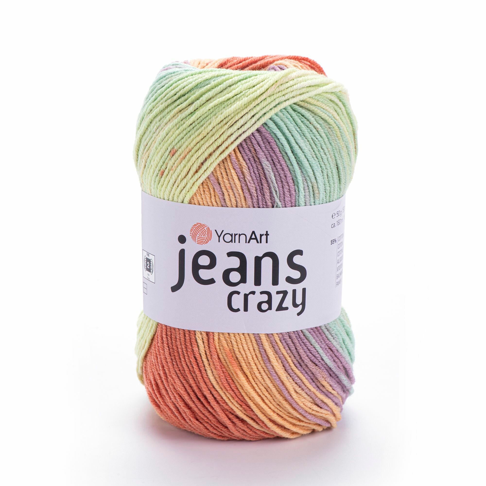 Пряжа YarnArt Jeans Crazy 8202 (5 мотков по 50г/160м)