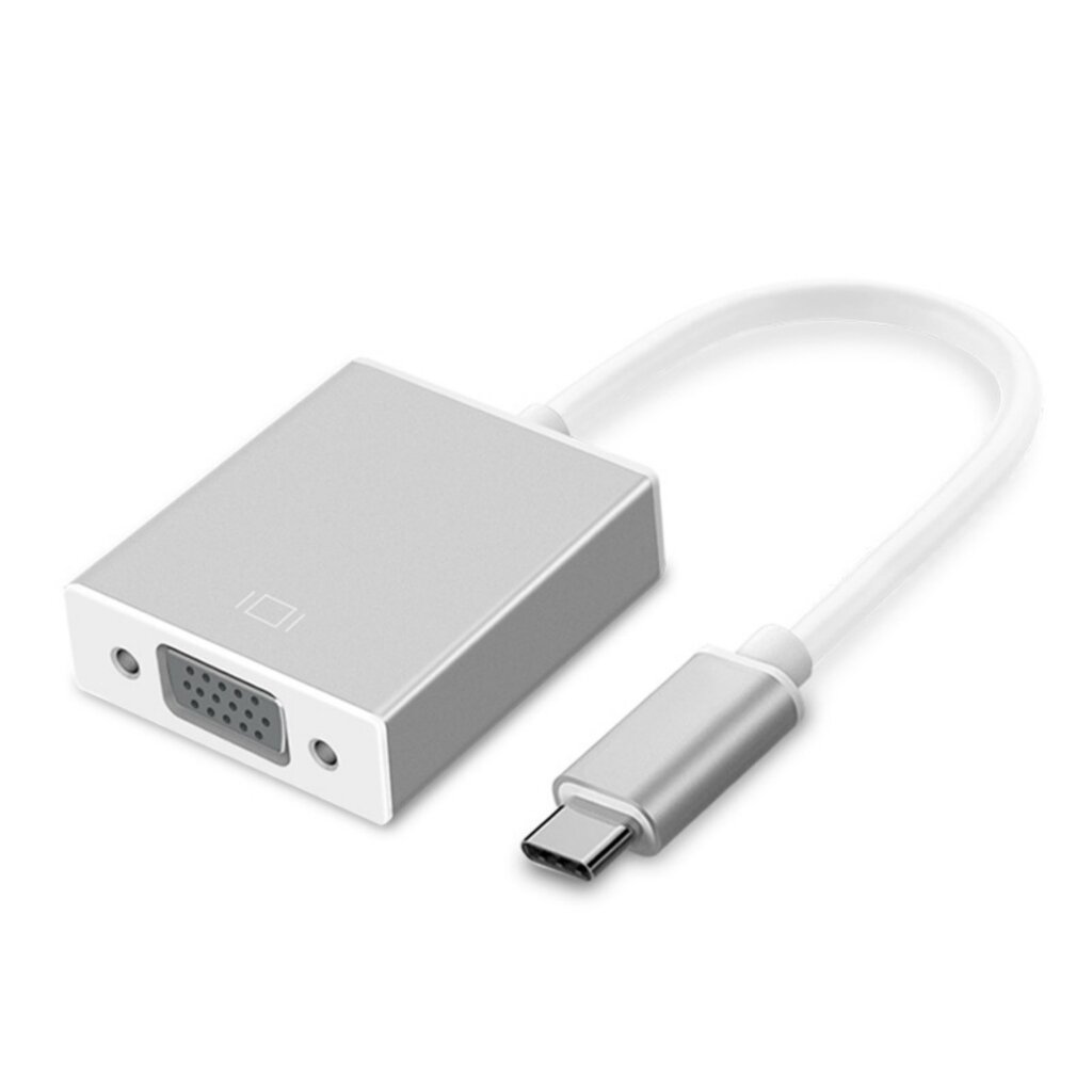 USB-адаптер Type C VGA с разрешением 1080P, преобразователь Type C в VGA с текстурой алюминиевого сплава для офисных развлекательных устройств