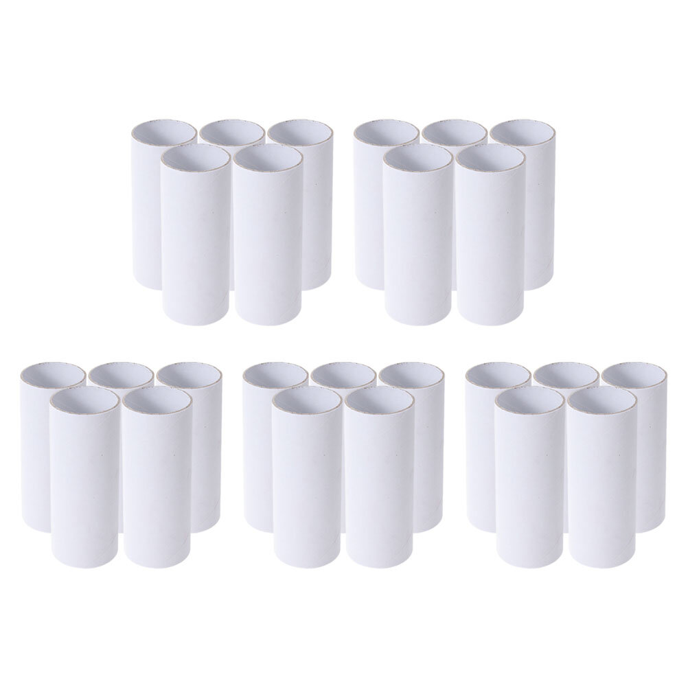 Белые бумажные цилиндры для творчества 25 шт для художественных и развивающих занятий