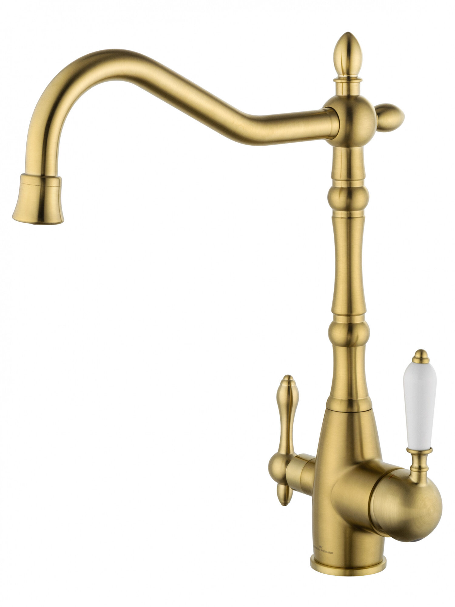 Смеситель для кухни c подключением фильтра WONZON & WOGHAND, брашированное золото WW-88458006-BG