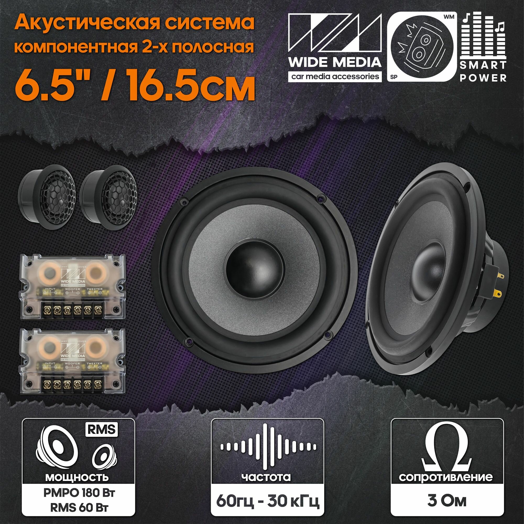 Компонентная акустическая система Wide Media OS6.2 6,5"