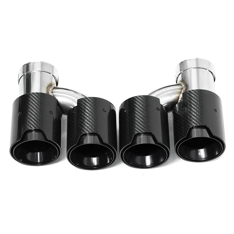 Для BMW 535i F10 F11 640i двойной выхлопной наконечник обновления M5 Look Quad выхлопная труба глушитель из нержавеющей стали наконечники выхлопной системы насадка Carbon Fiber C