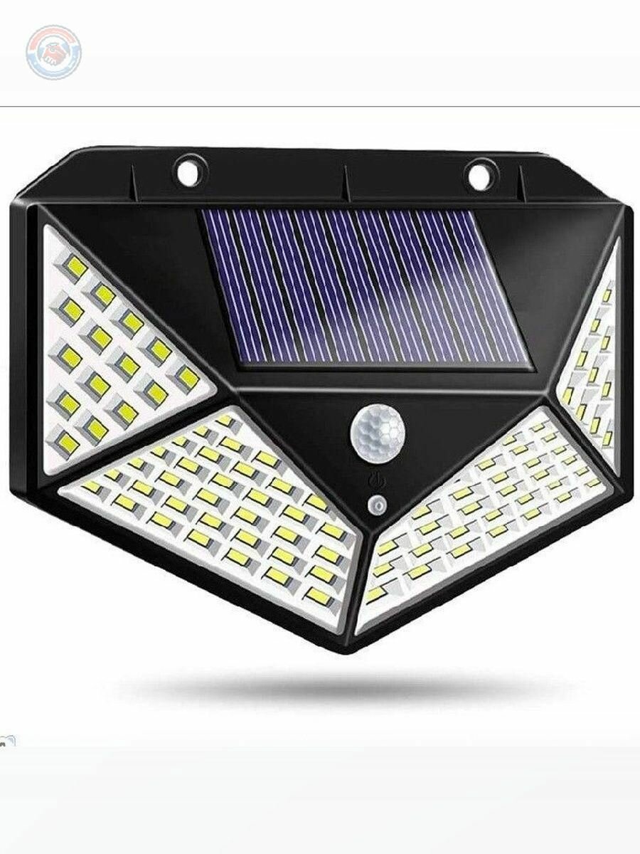Уличный светильник с датчиком движения, солнечная панель, автономное освещение для дачи, гаража, двора, водозащита, два режима работы