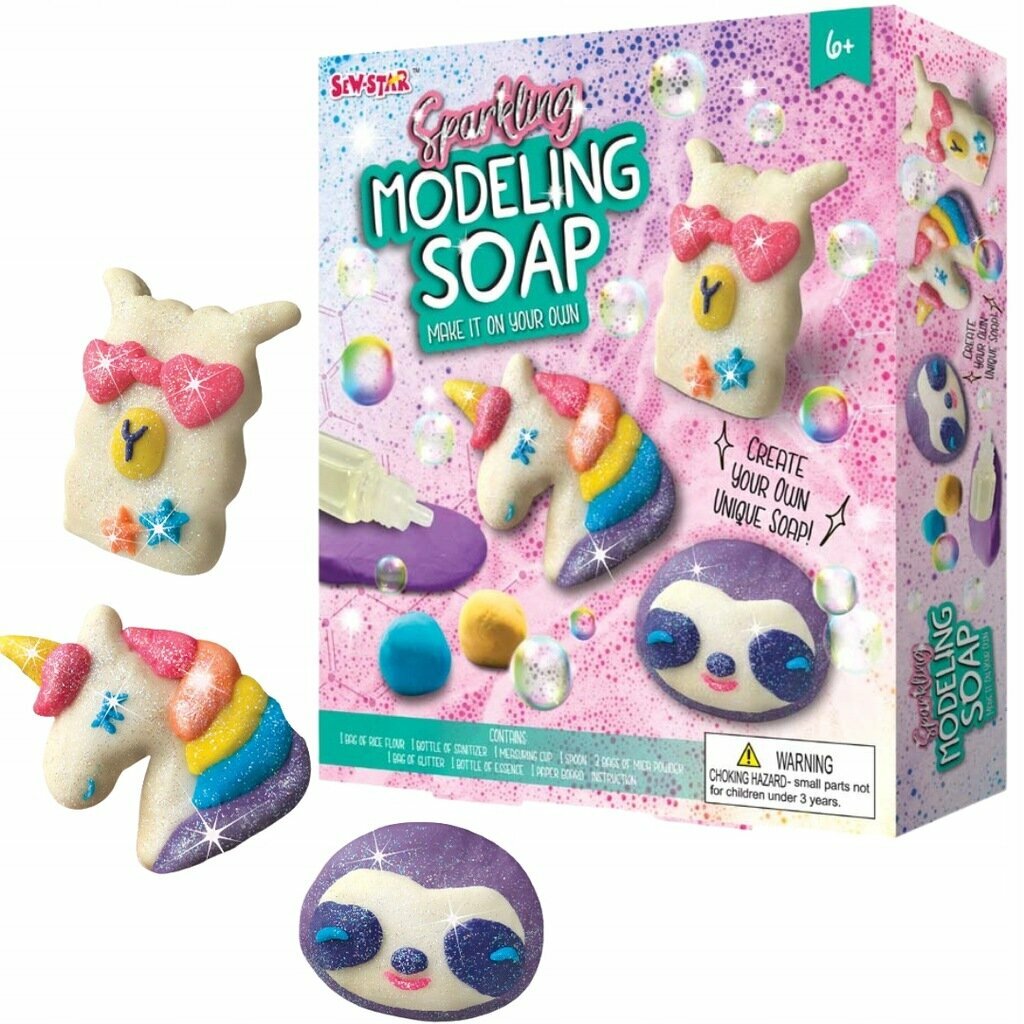 Набор для детского фигурного мыла "Sparkling Modeling Soap", своими руками