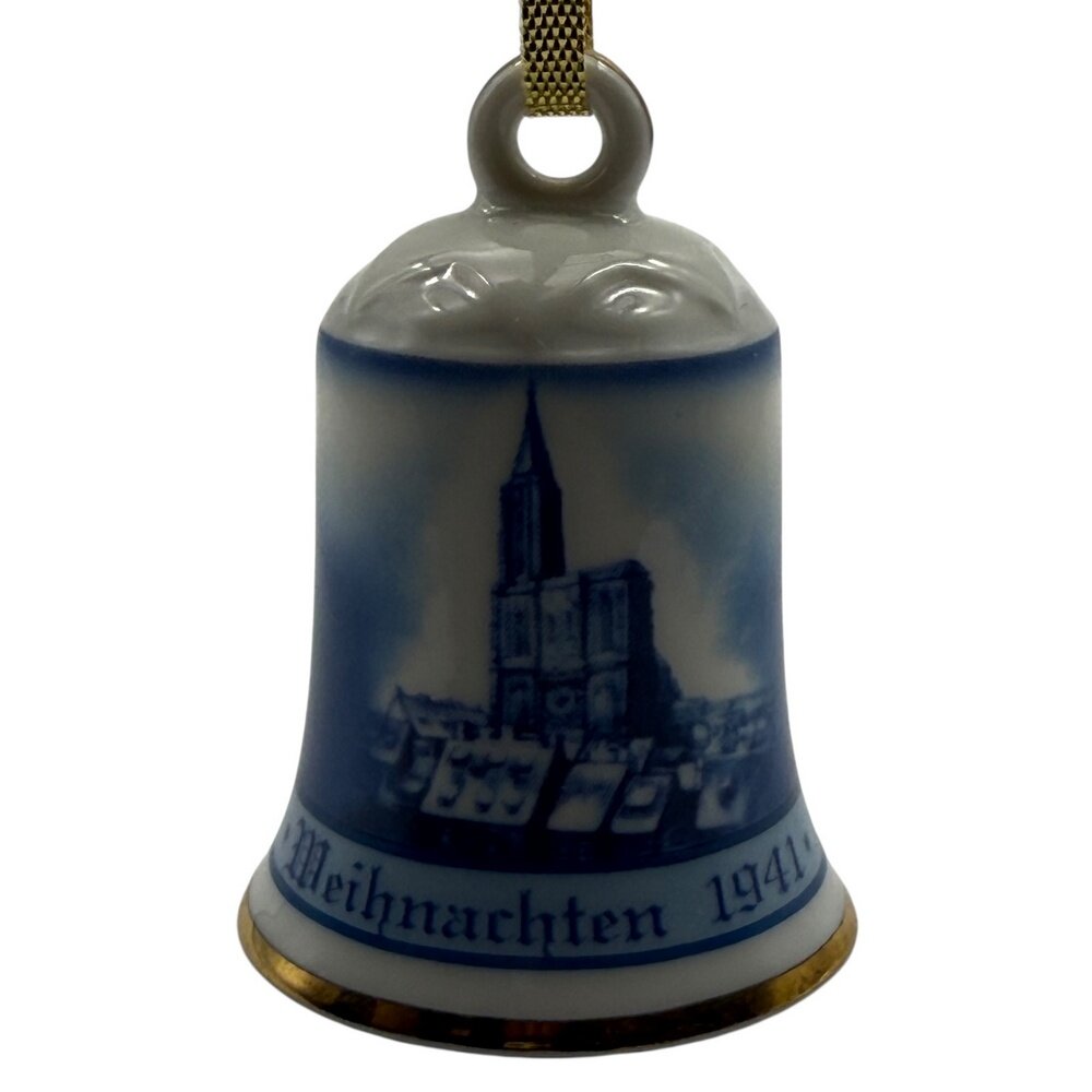 Колокольчик "Рождество 1941", 1999-2000 гг, фарфор, 22К, для Bradford Editions, Rosenthal, Германия