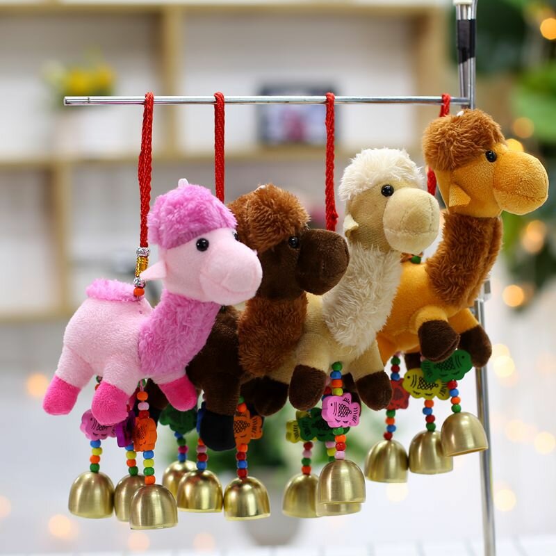 Оптовая продажа 4inch плюшевых игрушек-подвесок, подвесок для школьных сумок, брелоков, захватов для верблюдов из