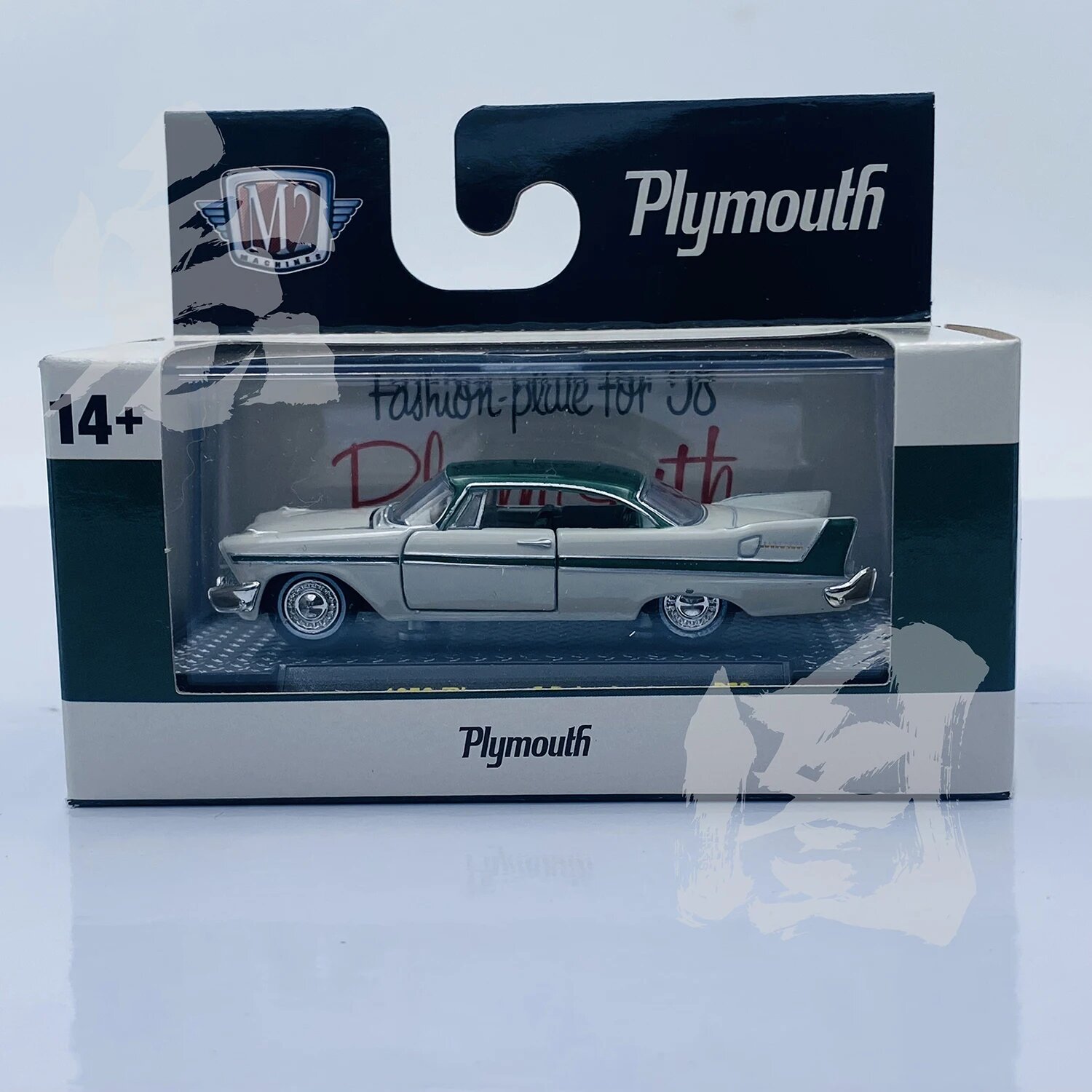 Машины M2, масштаб 1:64, литой под давлением сплав, 1958 Plymouth Belvedere Coupe, игрушки, модель автомобиля, классические подарки для взрослых, сувенир, статический дисплей
