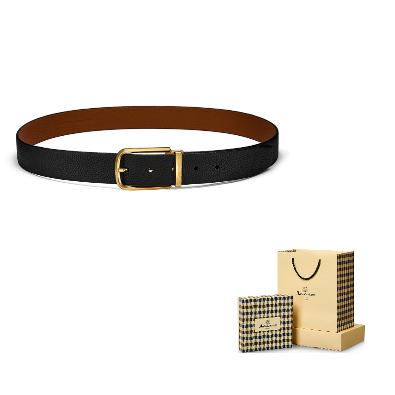 AQUASCUTUM Top Grain Cow Leather Belts Men's 3.5cm 115