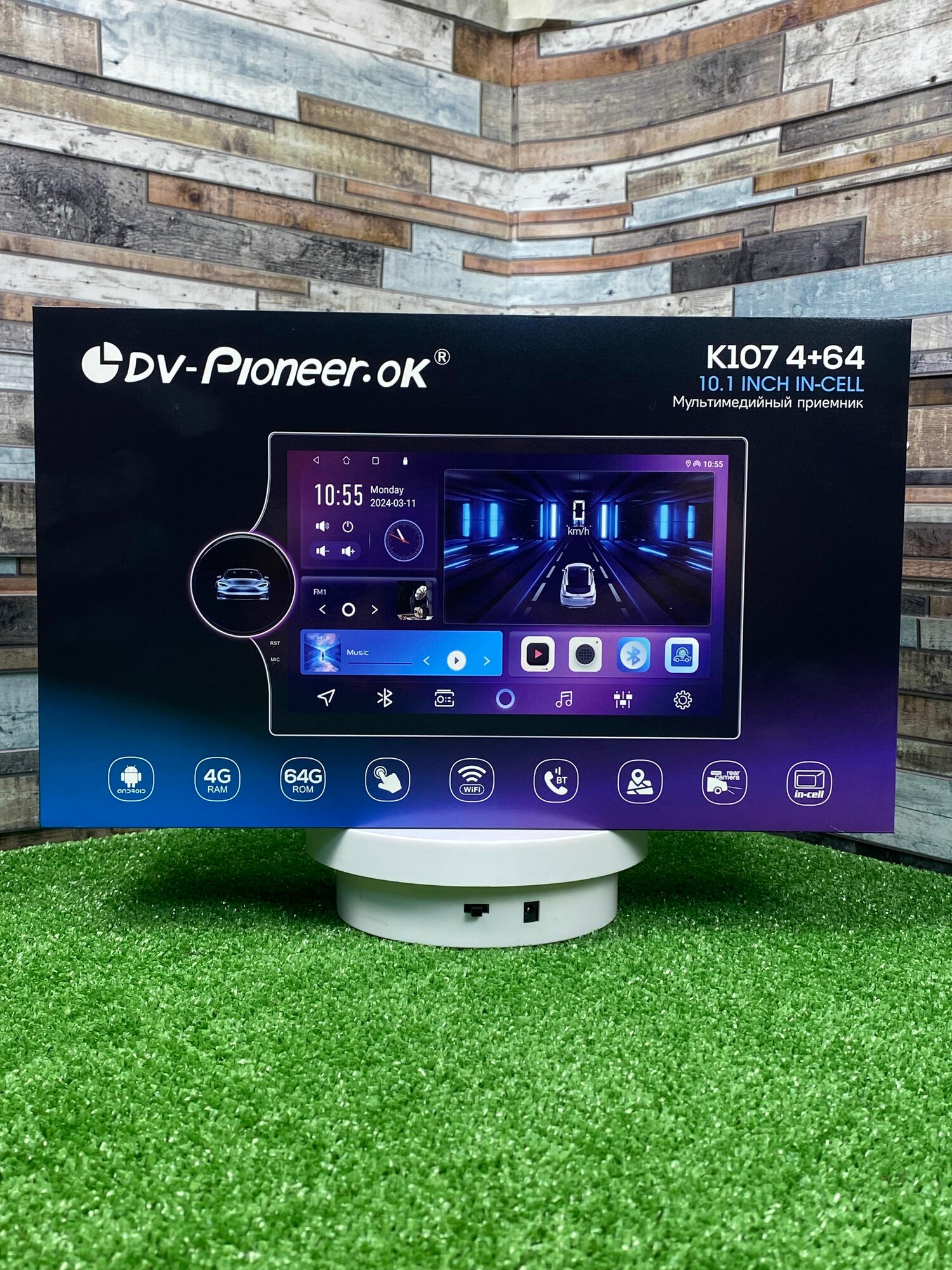 Автомагнитола DV-Pioneer. ok K-107 4+64Gb 10.1" CarPlay, MirrorLink, ANDROID.