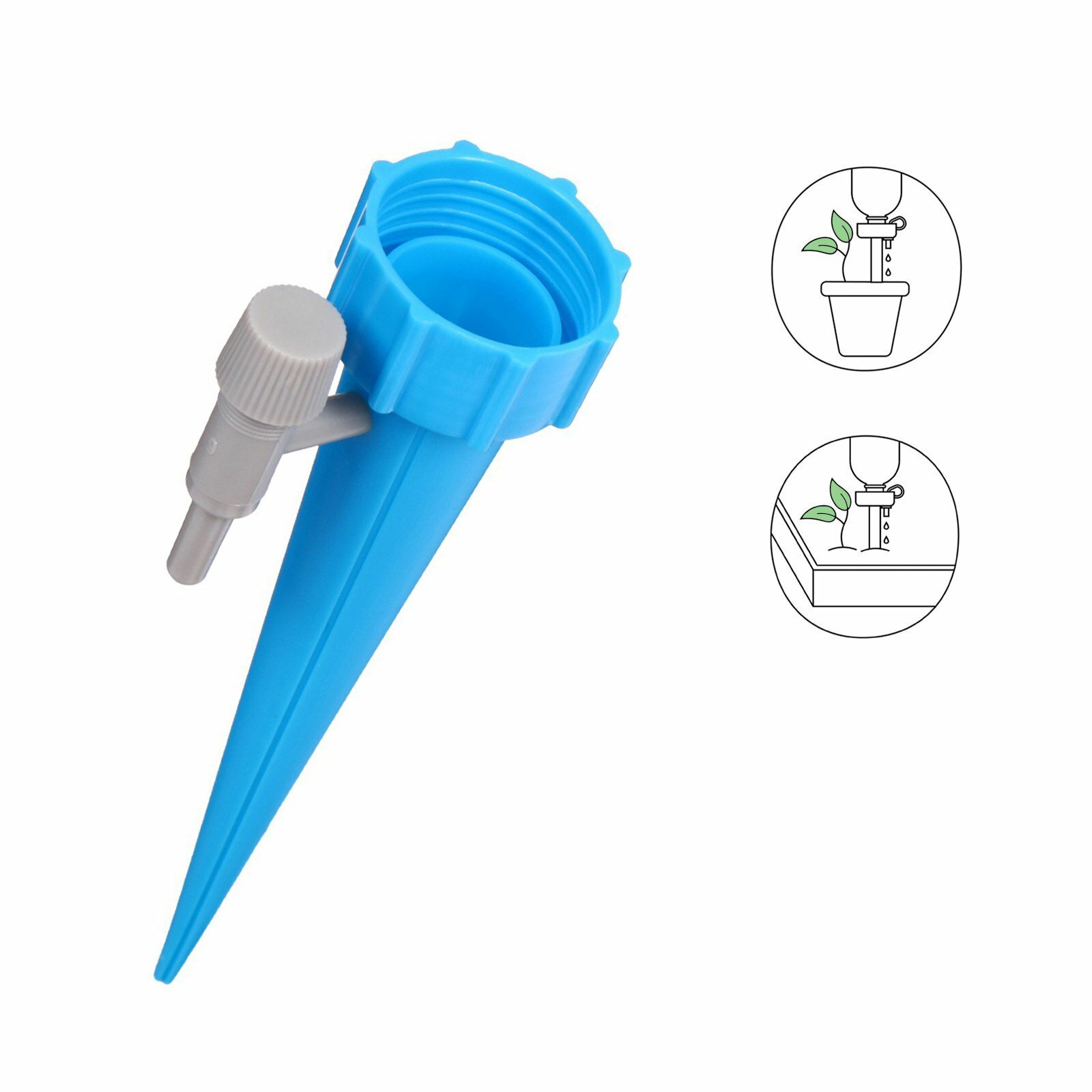 Автополив для комнатных растений под бутылку, h=13.5 см, регулируемый, с краном, 6 шт.