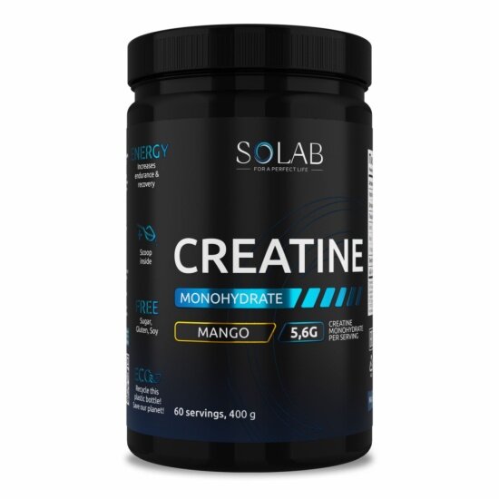 Креатин Solab моногидрат, Манго 60 порций 400 гр.