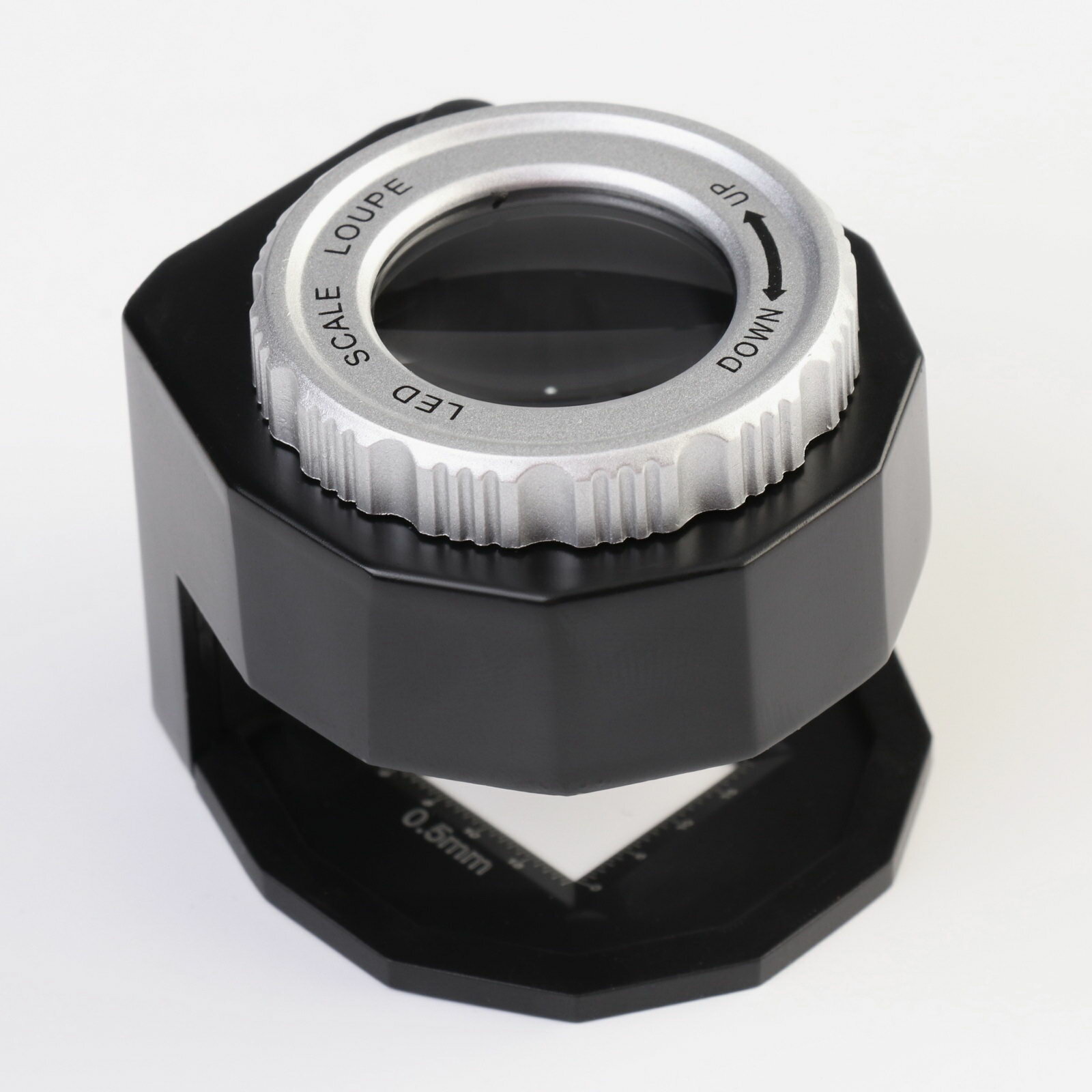 Лупа ювелира, кратность 10, линза 25 мм, подсветка, особенности: монокулярная