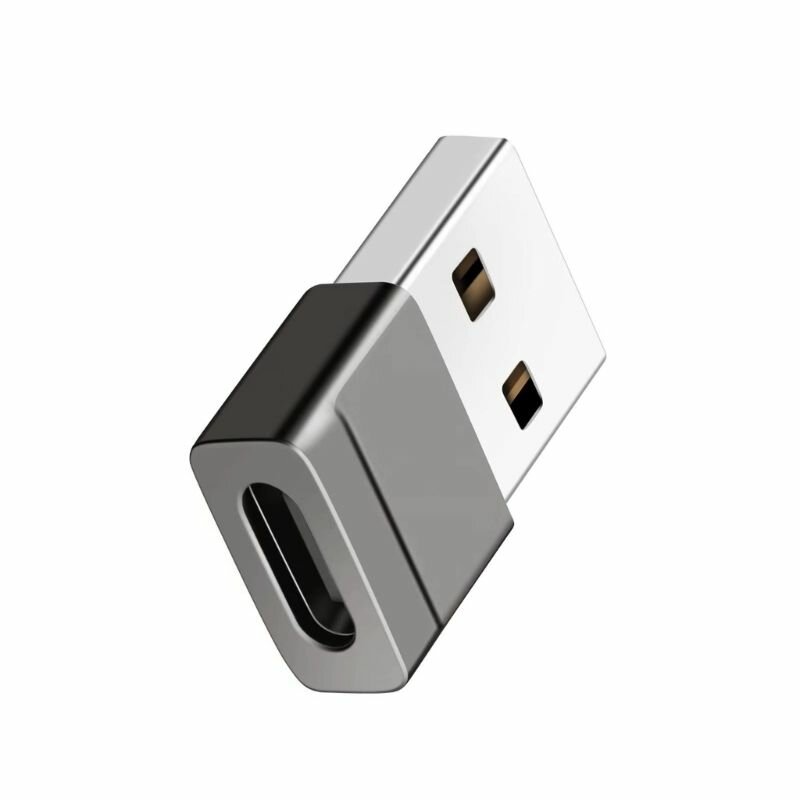 Адаптер OTG USB для зарядки и преобразователя передачи данных type c-серый
