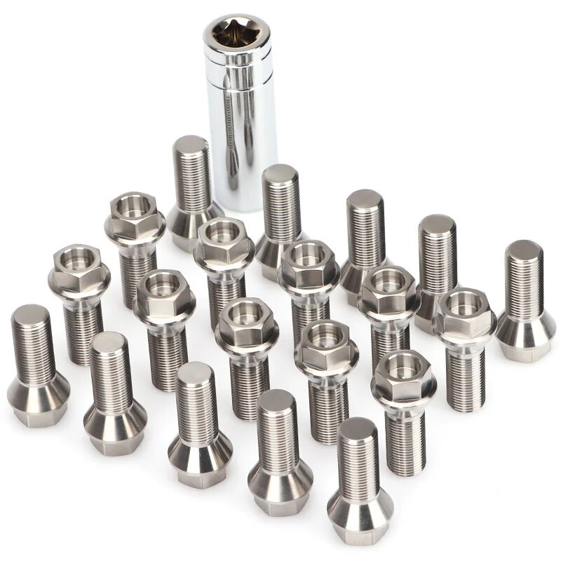 16/20 шт. GR5 из титанового сплава, кованые детали автомобильных шин, колесные болты M14 x 1,25, для BMW F20/F21/F30/F35/F80/F34/F31/F82/F10/F18/F12 5 pcs