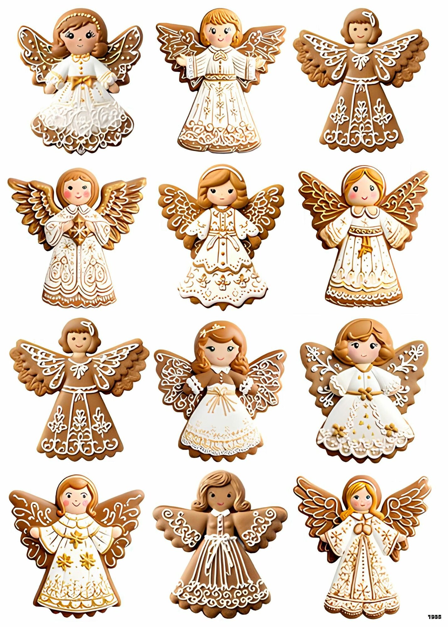 Декупажная карта AT Deco "About Time", А4, бежевая, белая, коричневая