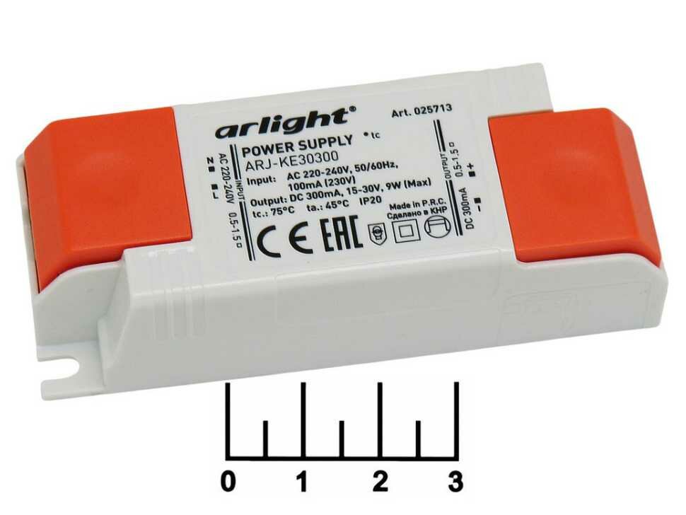 Драйвер светодиода 300mA/15-30VDC 220-240VAC ARJ-KE30300