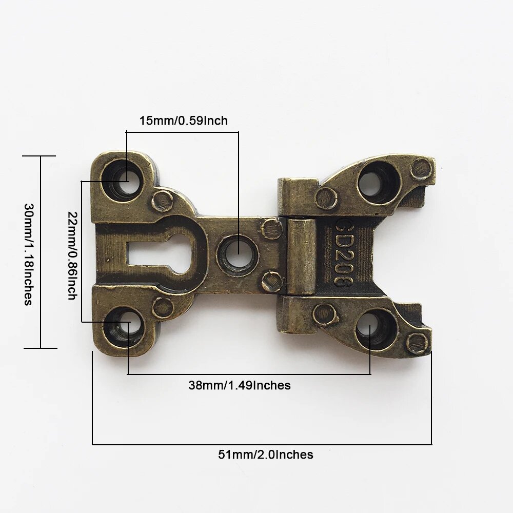 4 шт. винтажные бронзовые петли OuXinDiLong ZY28-1, A Style