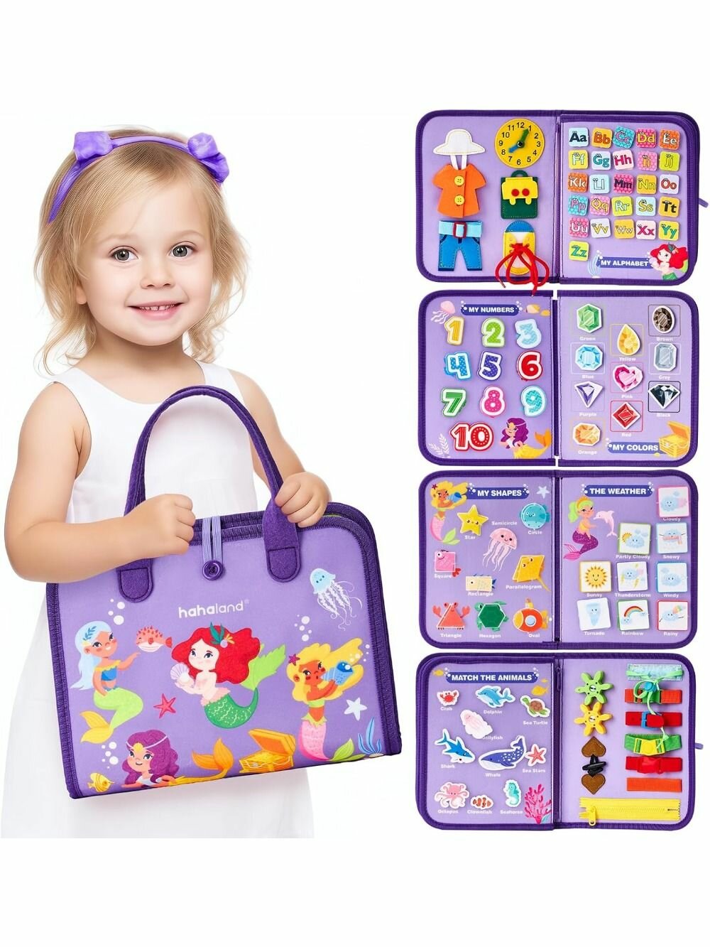 Доска Монтессори для малышей, развивающая игрушка с алфавитом, цифрами и жизненными навыками, идеальный подарок на День рождения для мальчиков и девочек.