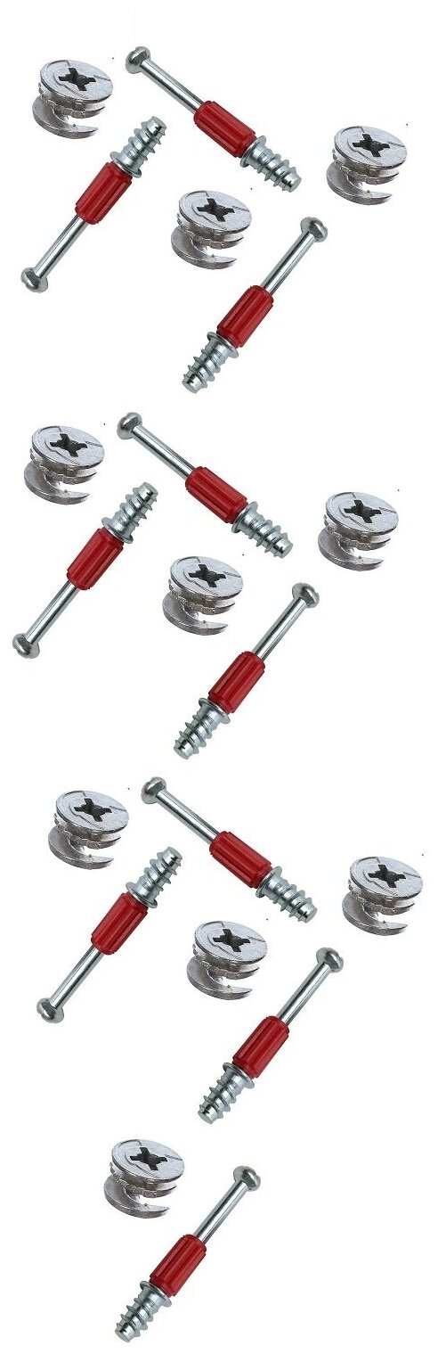 Стяжка эксцентриковая, сталь/замак, рабочая длина 34мм, 15мм диаметр, 12мм высота