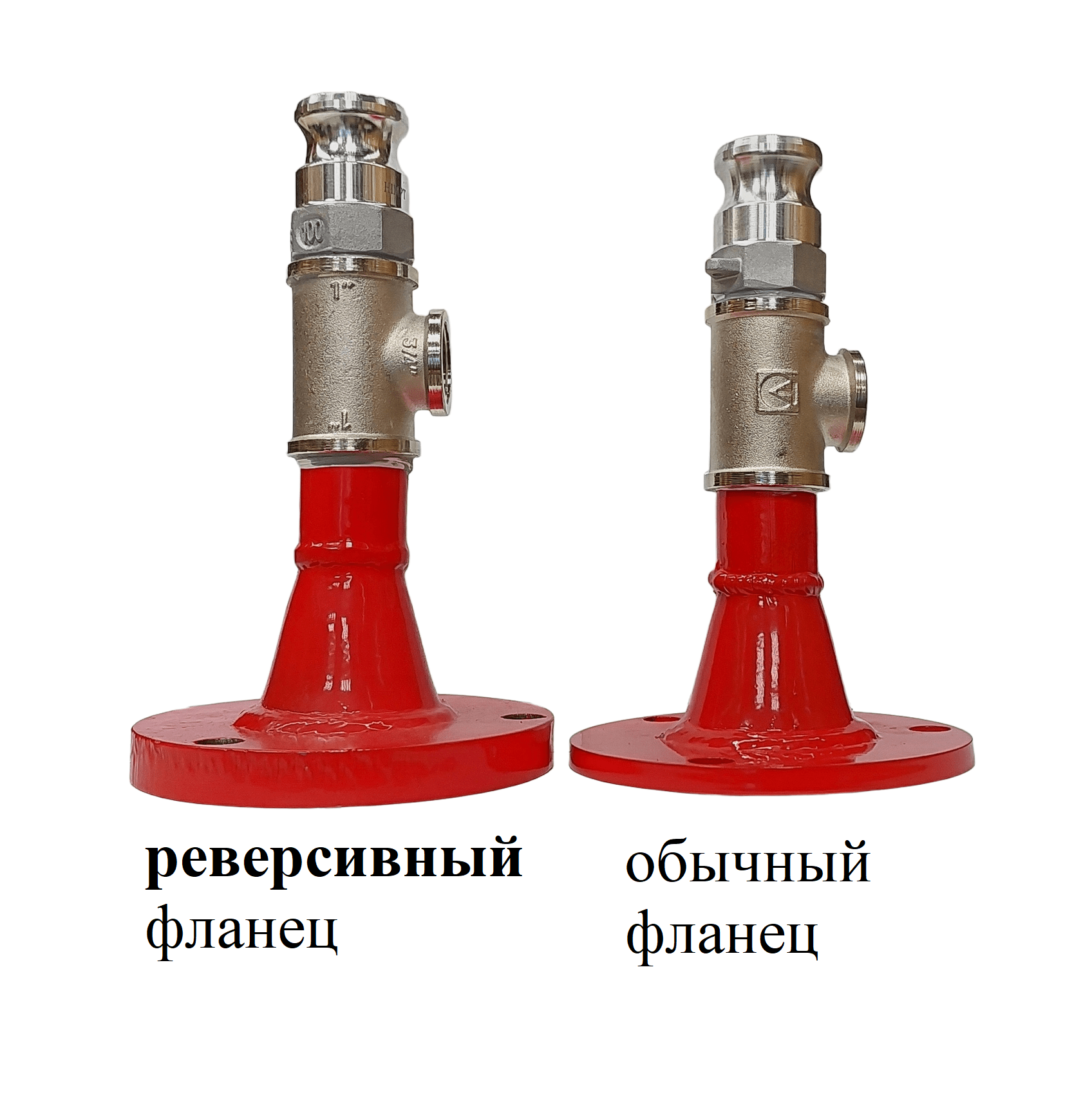 Фланец напорный усиленный реверсивный Титан-Ф25Р на 1" для инъекционного шнекового насоса