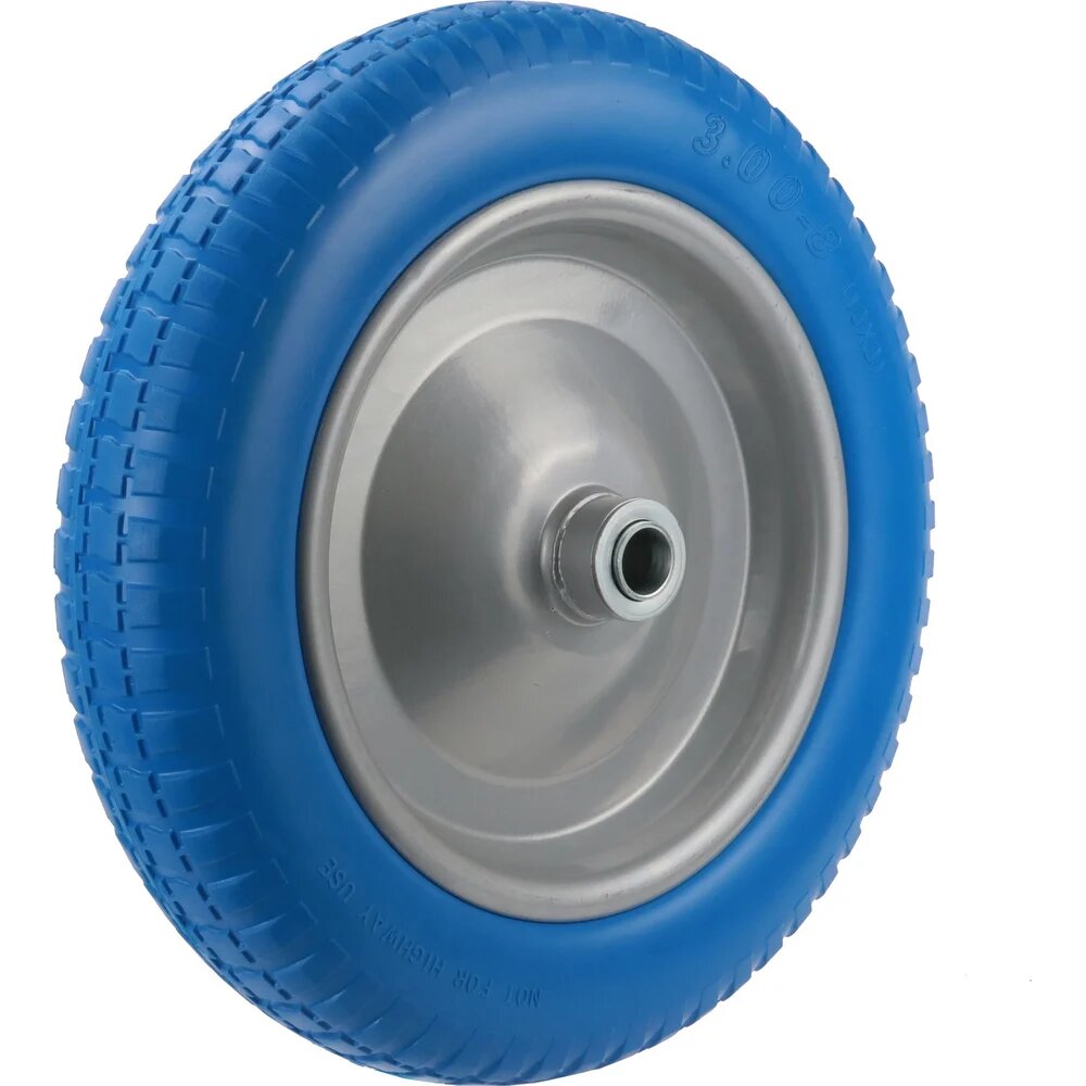Колесо для тележек стелла-техник полиуретановое 335 мм, под ось 20 мм, грузоподъемность 100кг, PU335M-20B