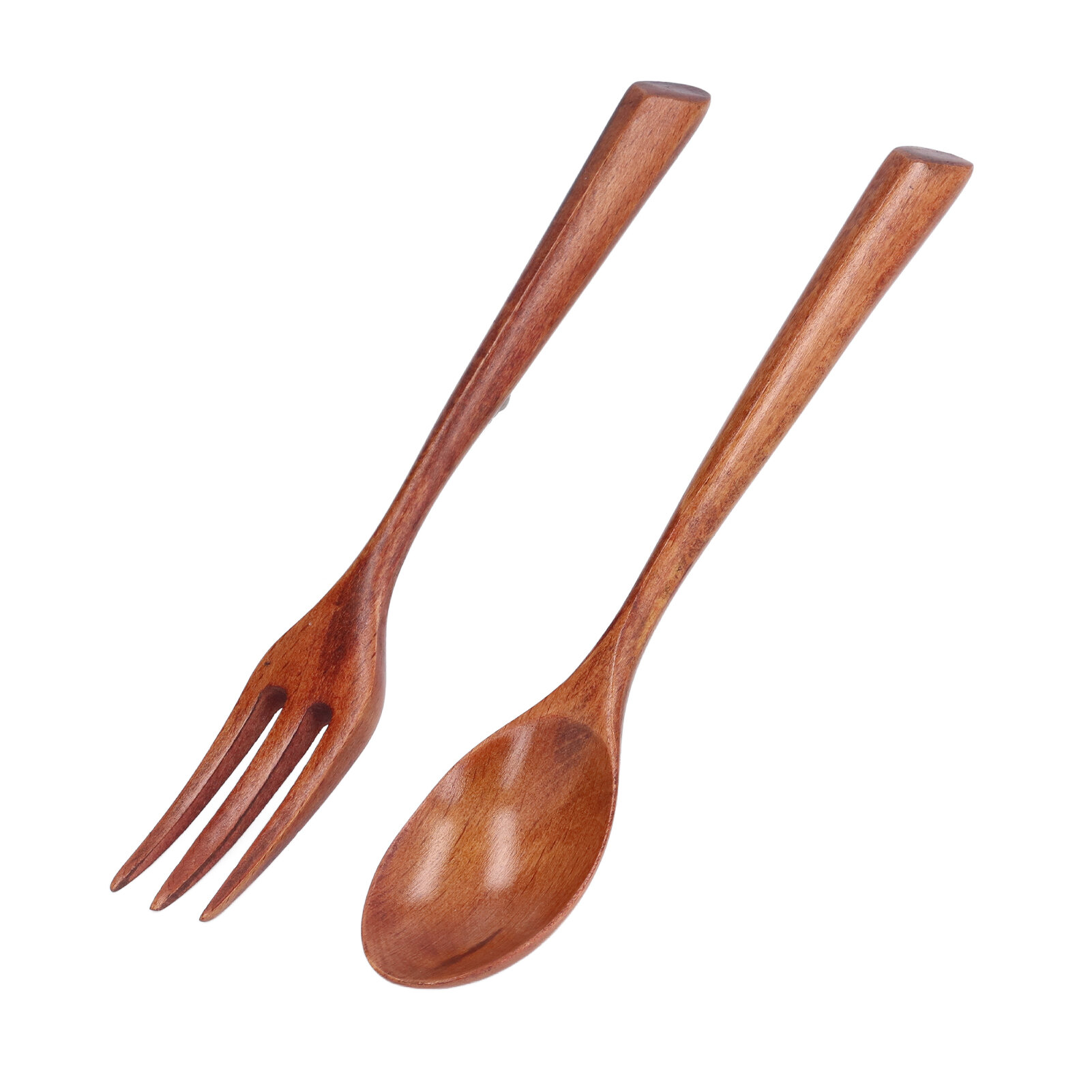Набор деревянных вилок и ложек, 2 шт, термостойкая посуда высокой твердости, посуда для детей