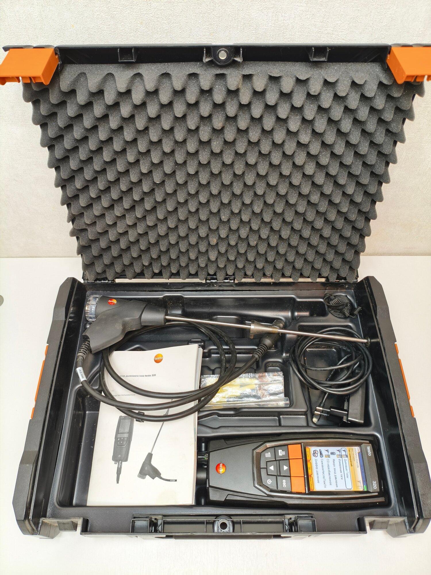 Анализатор дымовых газов testo 320, для анализа О2, со газов, без H2-компесации