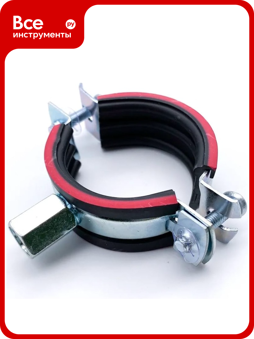 Трубный хомут Мир Хомутов DGP 1 1/4" (40-46) M8/М10, в упаковке 5 шт. MP-HI40-46 М8/М10DGPC515